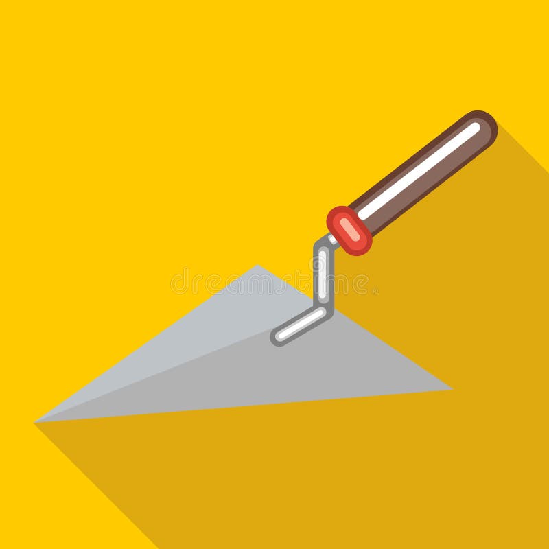 Trowel icon, flat style stock vector. Illustration of construction ...