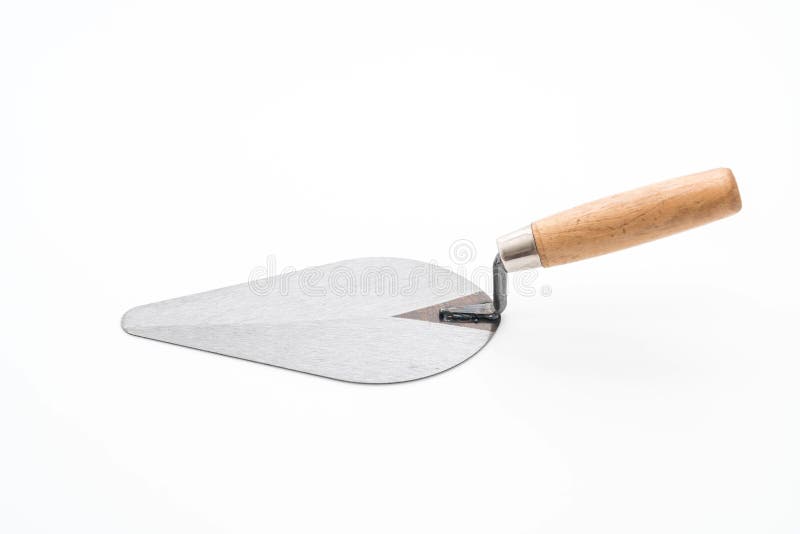 Trowel the mortar on white stock photo. Image of surface - 94855140