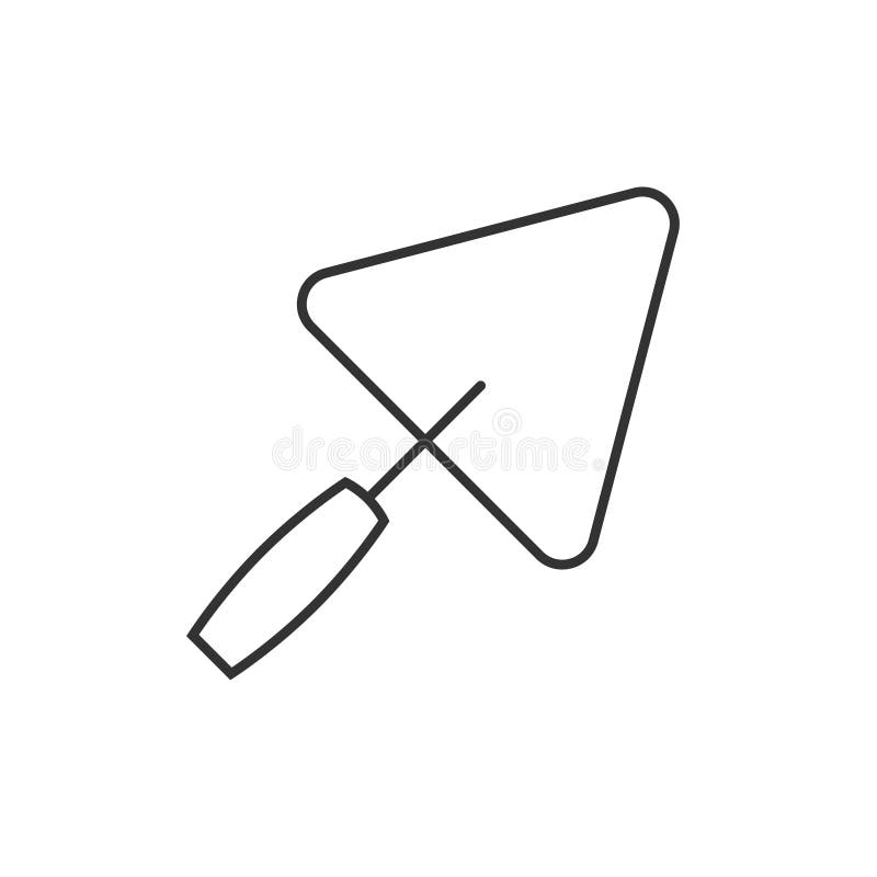 Trowel outline icon stock vector. Illustration of spatula - 107729965