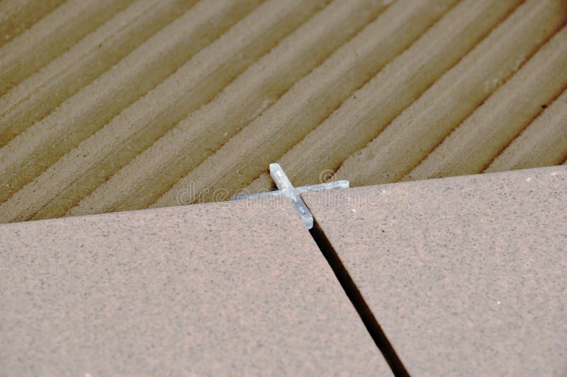 Trowel on Cement Based Grout Tile Base. Large Ceramic Floor Tiles ...