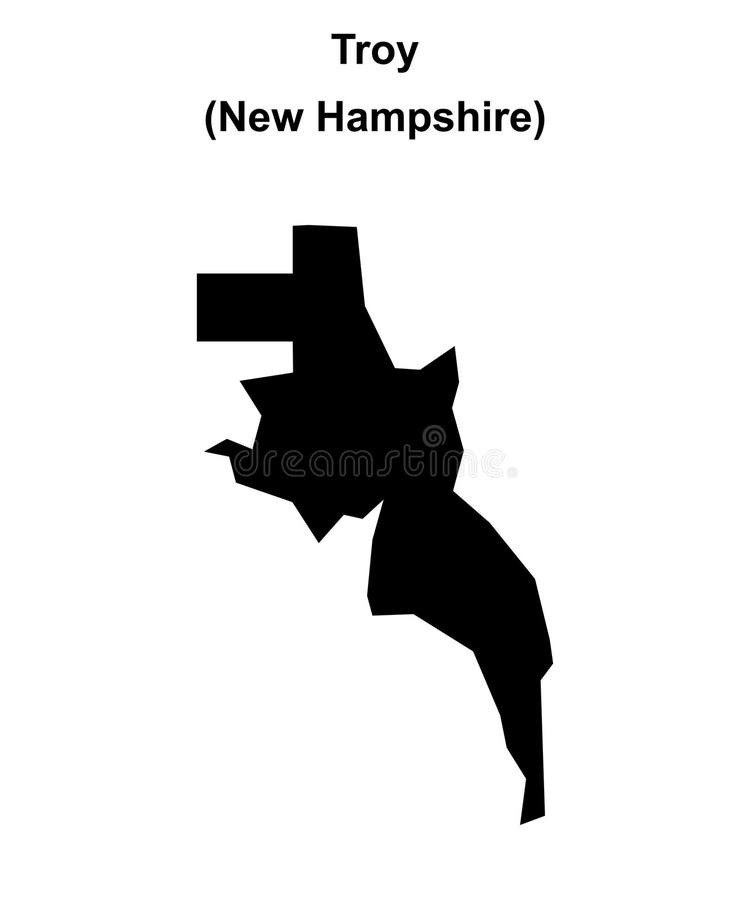 Troy outline map stock vector. Illustration of infographic - 387574804