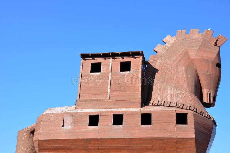 Troy in Turkey - Trojan Horse Stock Image - Image of iliad, agamemnon ...