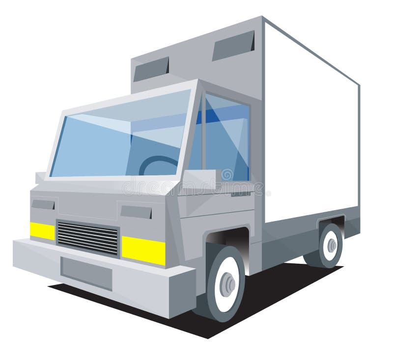 White Van isolated stock illustration. Illustration of single - 22496905