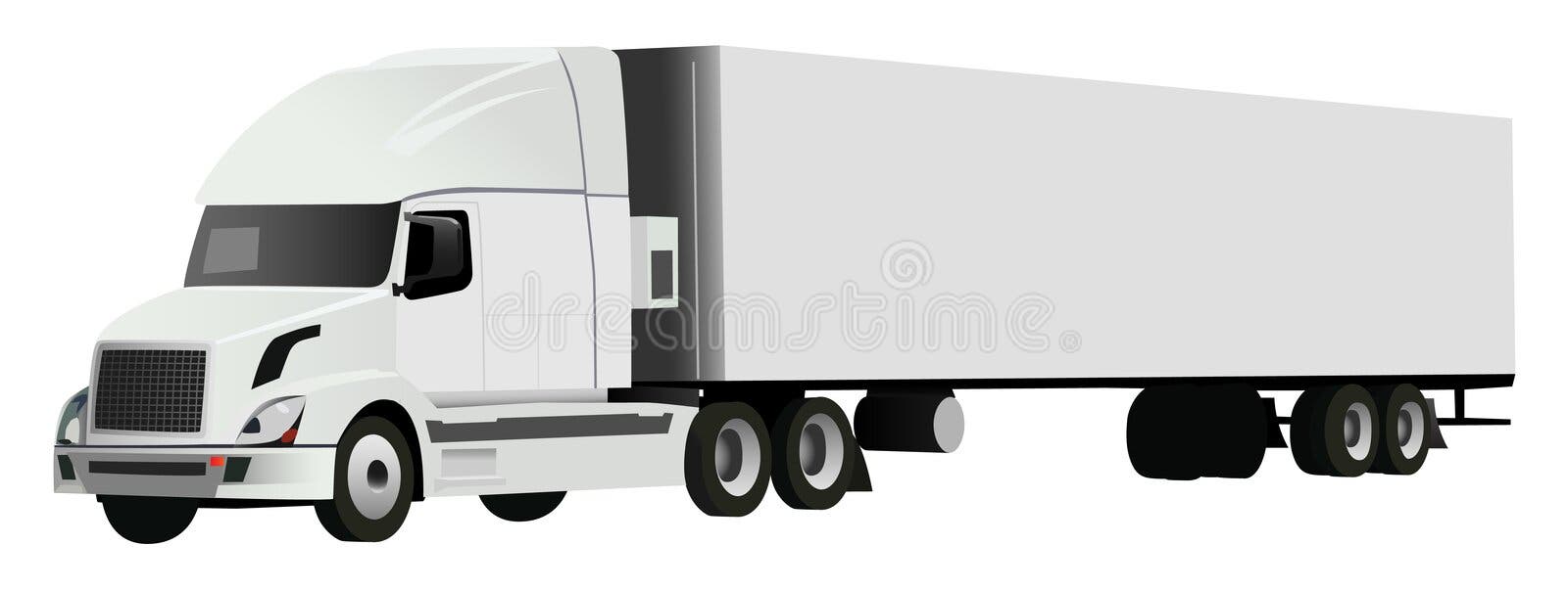 HGV Truck Shipping Cardboard Boxes Stock Illustration - Illustration of ...