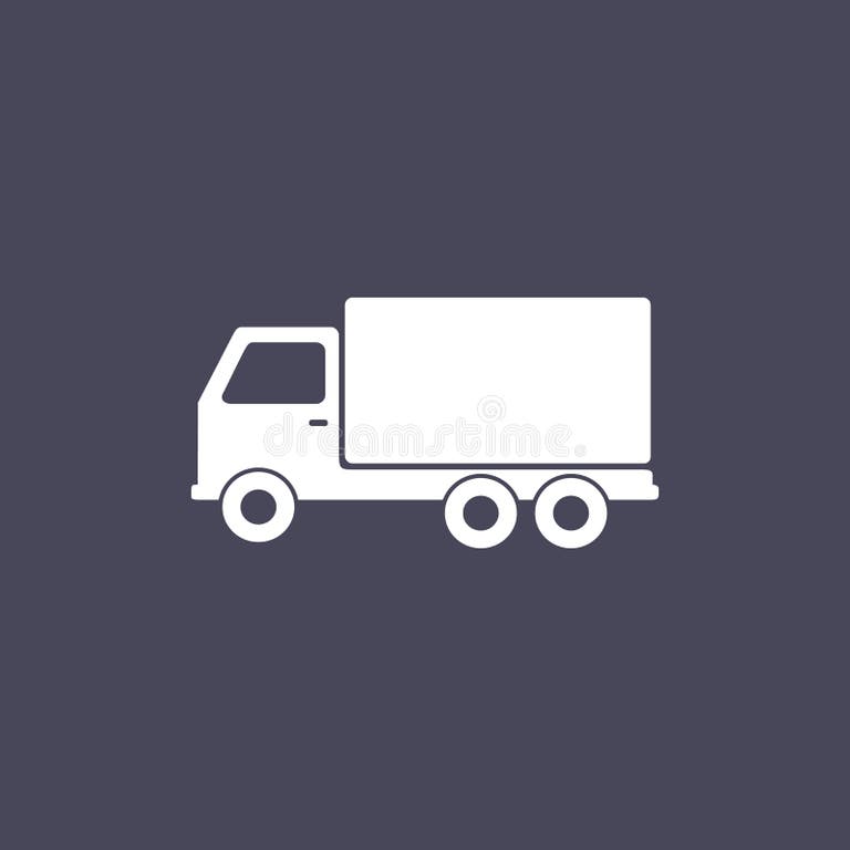 Truck Sign Icon, Flat Design Best Vector Stock Illustration ...