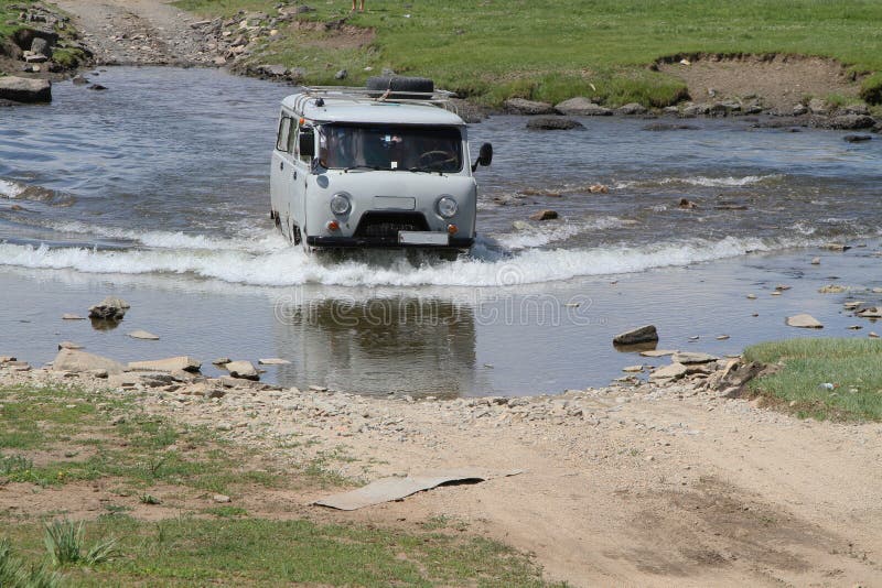 River crossing with 4WD stock photo. Image of crossing - 47738348