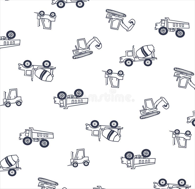 Truck All Over Print Vector Stock Vector - Illustration of lcute ...