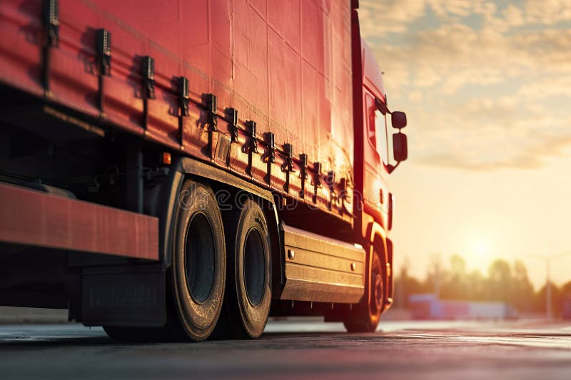 Truck Background with Copy Space for Freight, Logistic, and Shipment ...