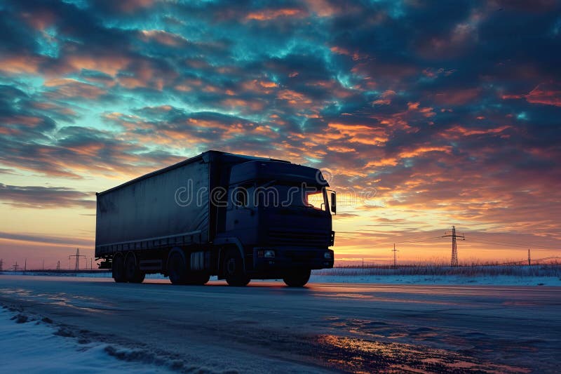 Truck Background with Copy Space for Freight, Logistic, and Shipment ...