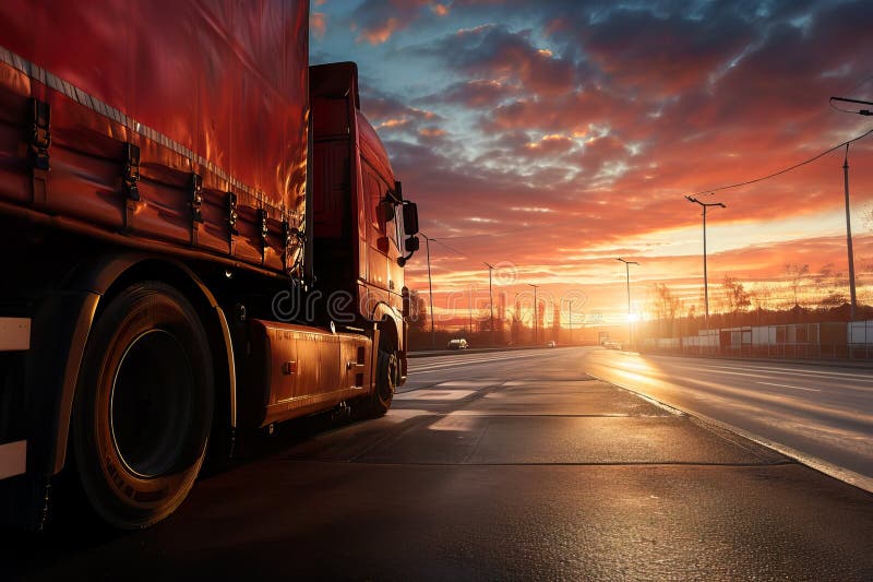 Truck Background with Copy Space for Freight, Logistic, and Shipment ...