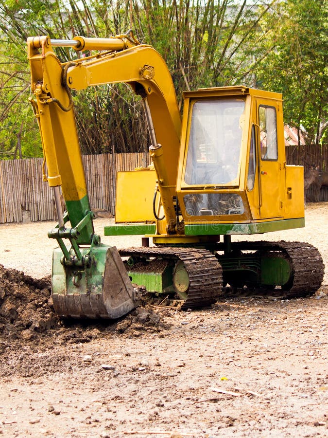 Truck Backhoe Soil Excavation Stock Photo - Image of scraper, mining ...