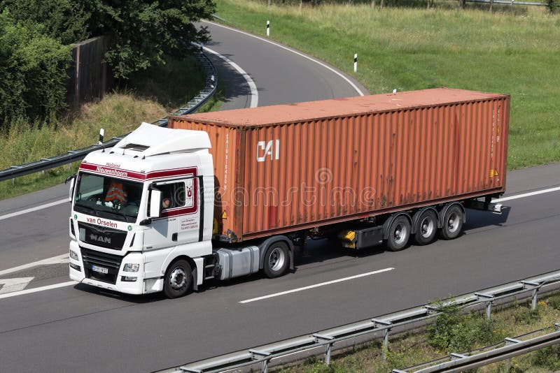 Truck with CAI container editorial photo. Image of brand - 163462726