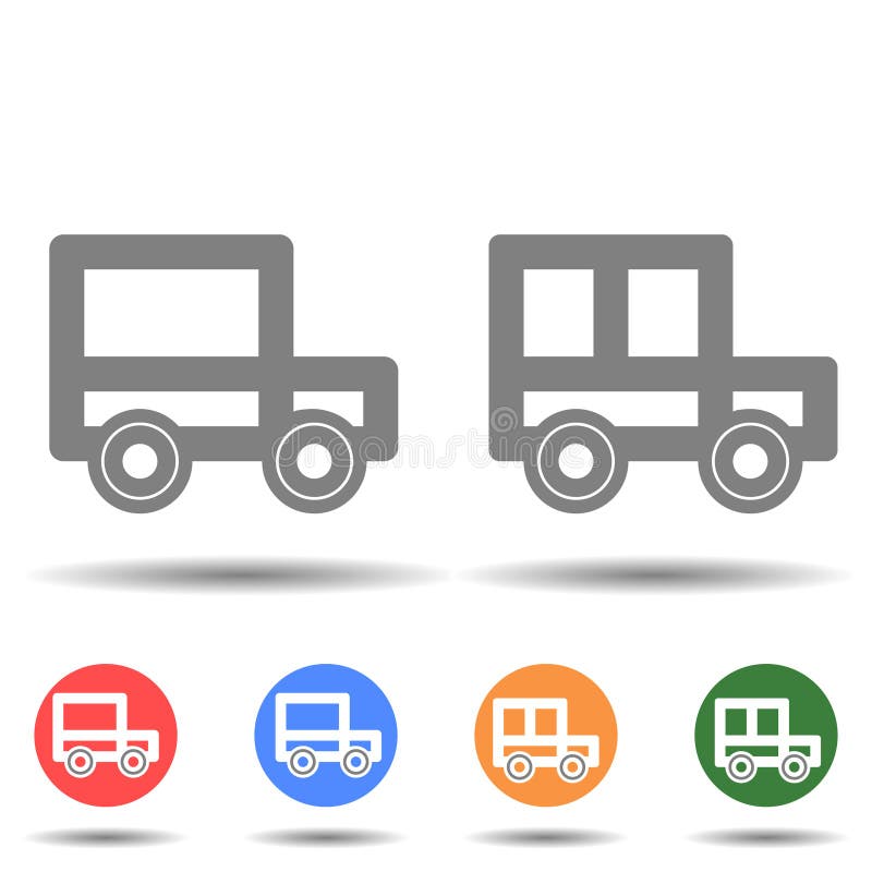 Truck car icon vector logo stock vector. Illustration of logo - 195788320