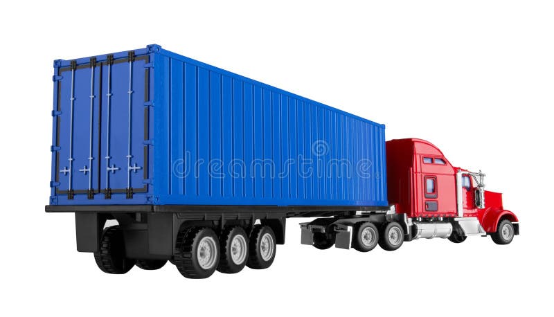 Truck with cargo container stock image. Image of commercial - 59144257