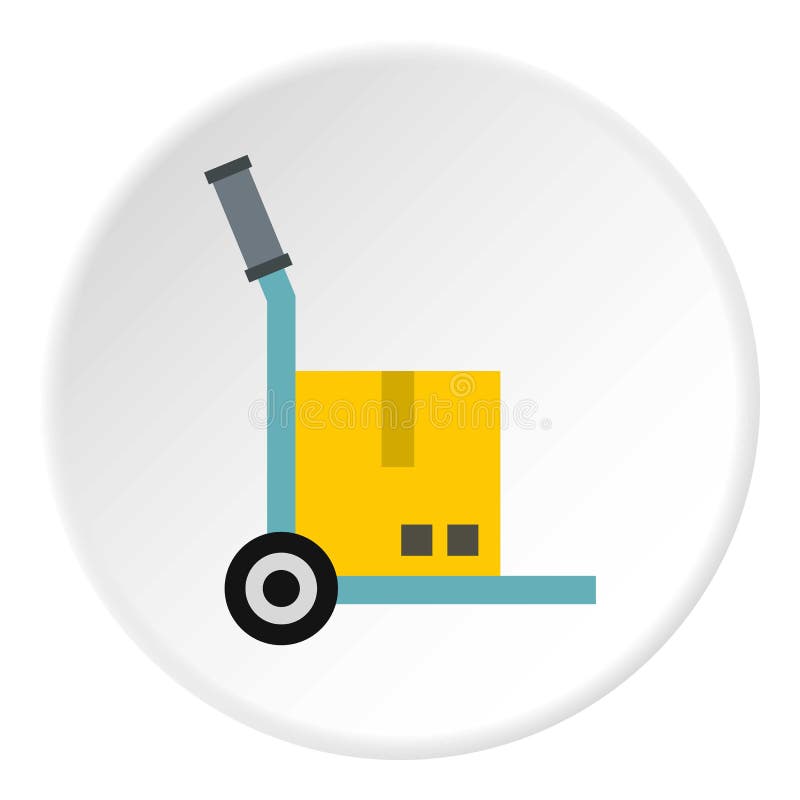 Truck with Cargo Icon, Flat Style Stock Vector - Illustration of carton ...