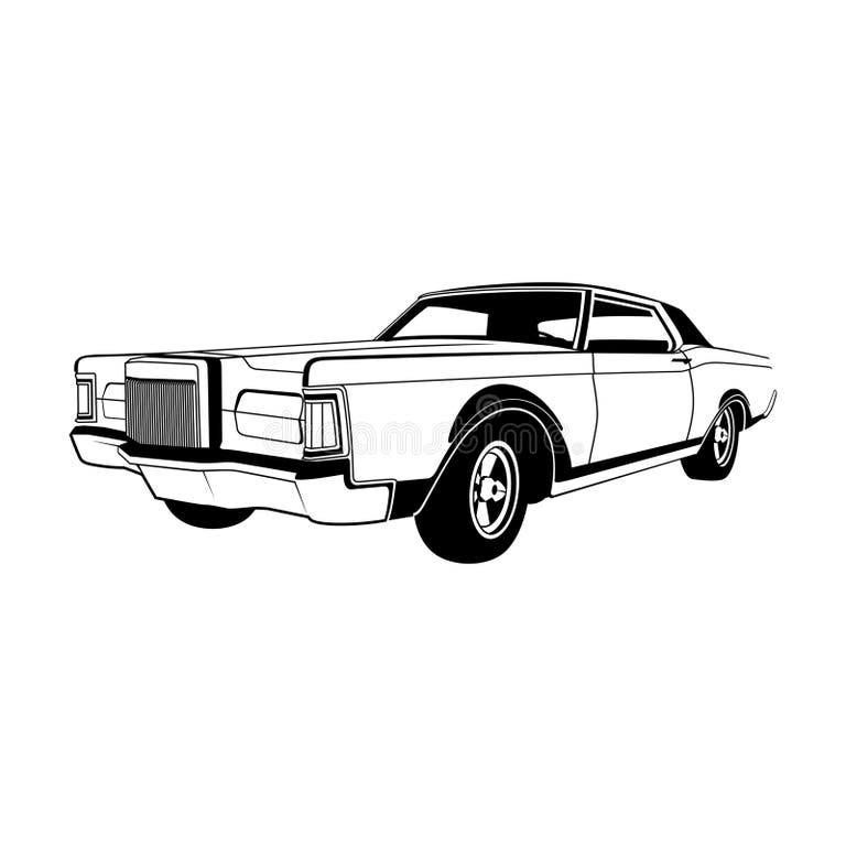 Classic Car Outline Stock Illustrations – 7,238 Classic Car Outline ...