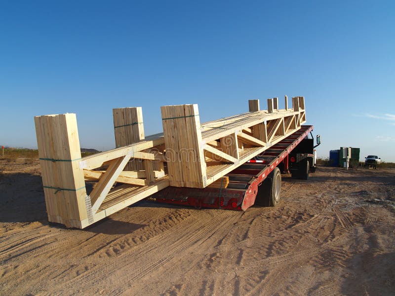 Truck at Construction Site - Horizontal Stock Image - Image of crew ...