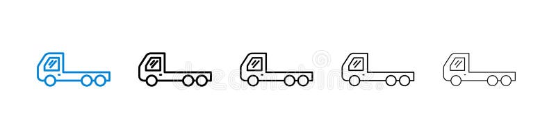 Truck Container Empty Icon Isolated on White Background Stock Vector ...