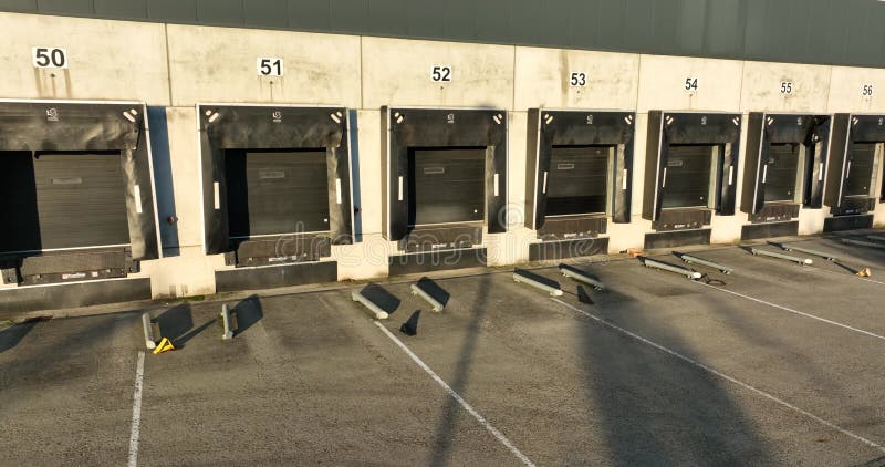 Truck Dock Platform. Cargo Loading Paltform for Trucks Stock Footage ...