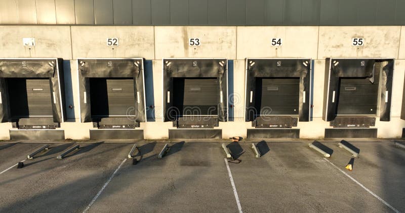 Truck Dock Platform. Cargo Loading Paltform for Trucks Stock Footage ...