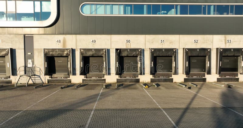 Truck Dock Platform. Cargo Loading Paltform for Trucks Stock Footage ...