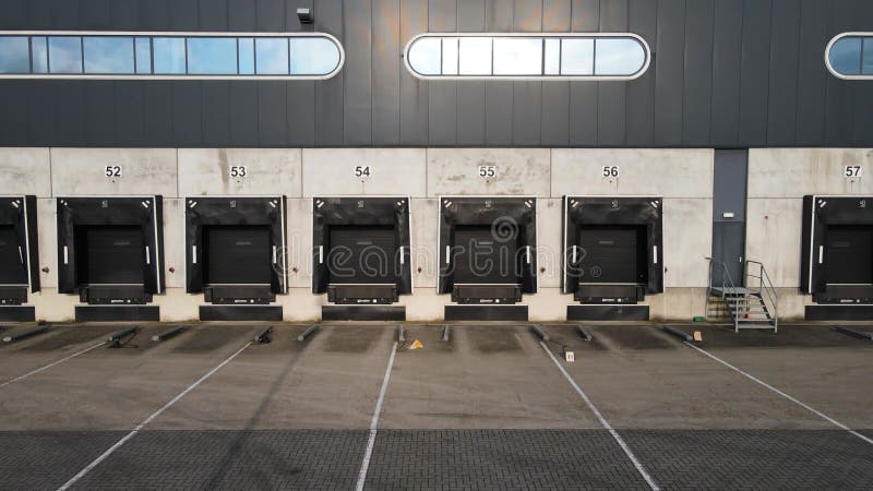 Truck Dock Platform. Cargo Loading Paltform for Trucks Stock Footage ...