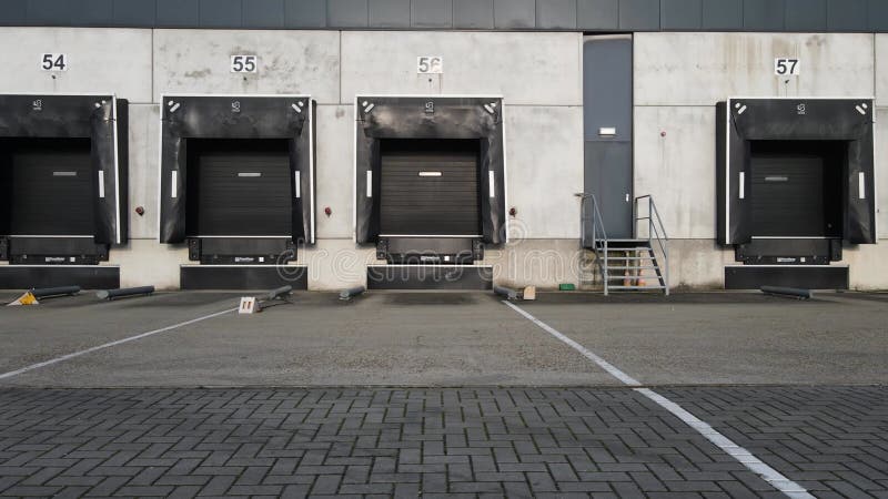 Truck Dock Platform Logistics Warehouse Empty Space Door for Loading ...