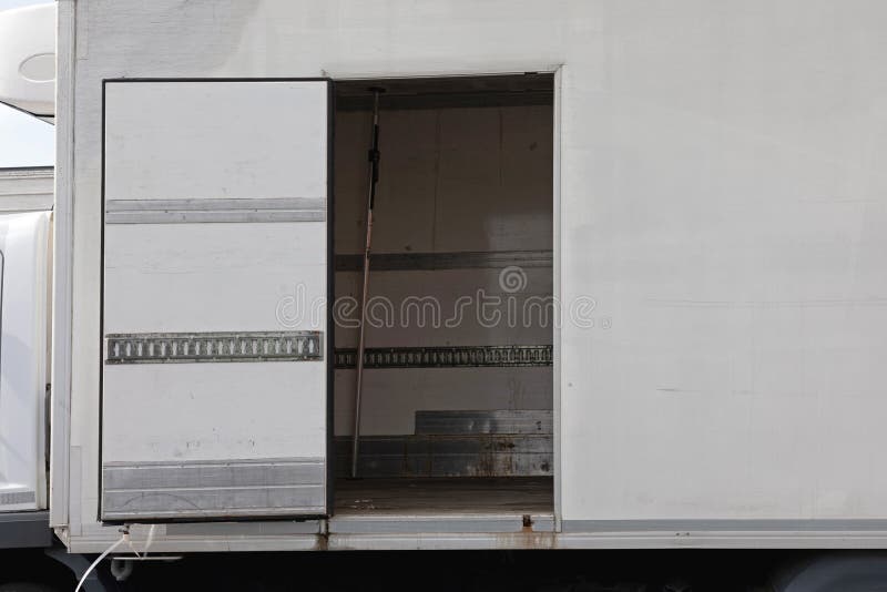Truck Door Open stock photo. Image of vehicle, logistics - 164958928
