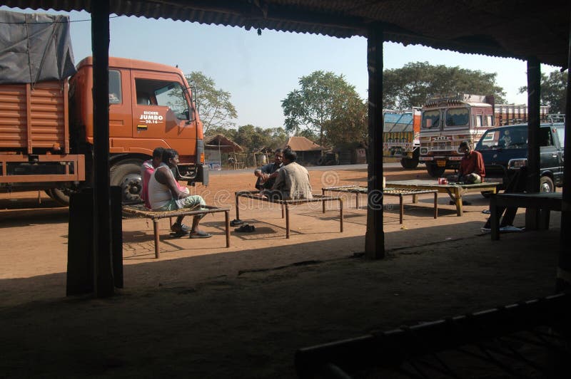 Truck Drivers Taking Rest in India Editorial Photography - Image of ...