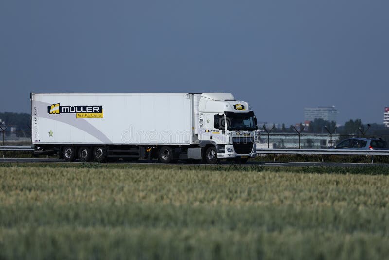 Muller Truck on Netherlands Highway Editorial Stock Image - Image of ...