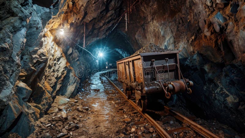 Truck Driving on Road of Cobalt Mineral Mining Stock Image - Image of ...