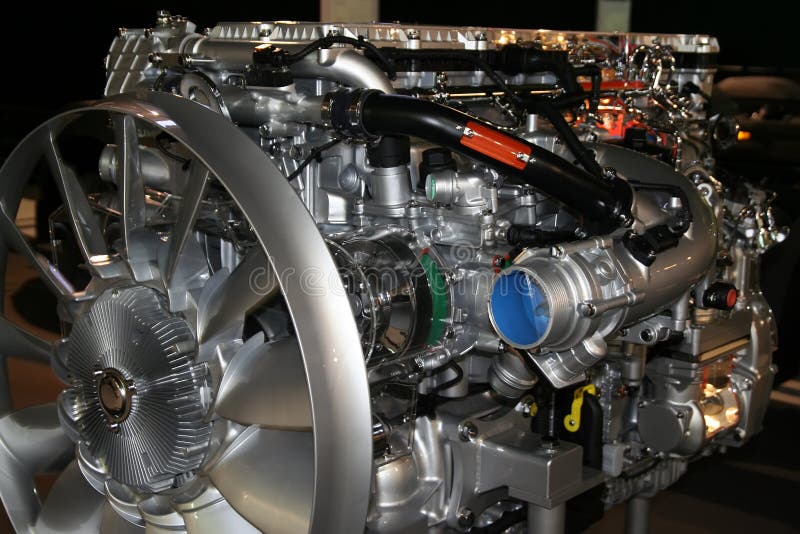 Truck engine stock photo. Image of mechanics, belt, head - 25062522