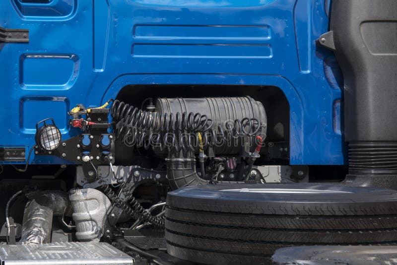 Truck Engine Part - Close Up Image of an Internal Combustion Engine ...