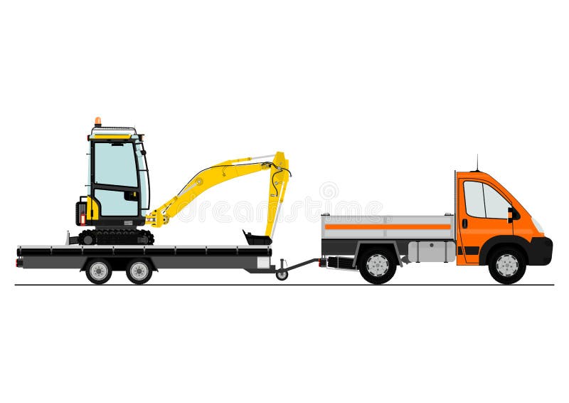 Truck and excavator stock vector. Illustration of special - 46479898
