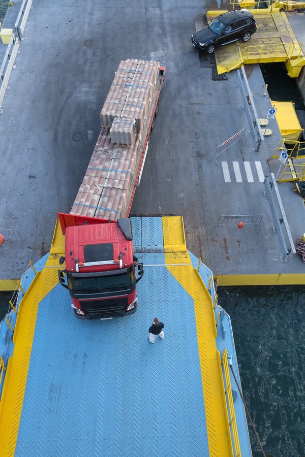 Ferry Ramp Down at Kingstown Jetty Editorial Stock Photo - Image of ...