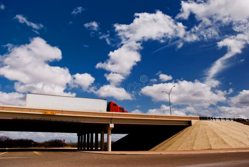 Truck on freeway stock image. Image of street, industry - 19902977