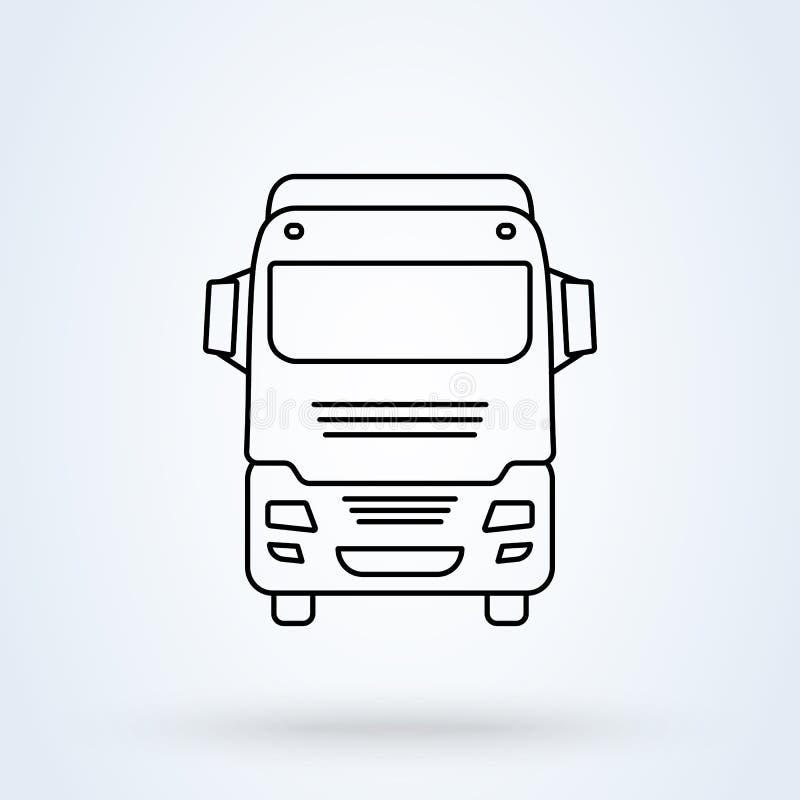 Truck Front Icon Vector Illustration. Isolated on White. Freight ...