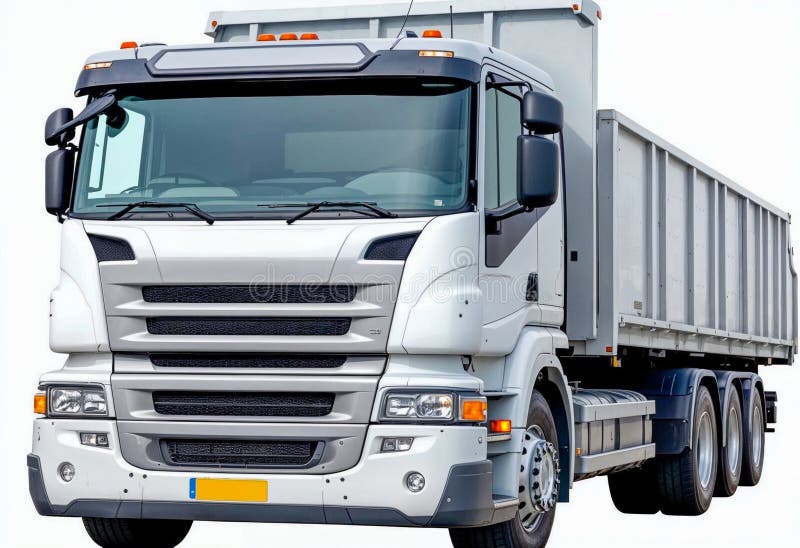 Truck Front View on Transparent or White Background Stock Illustration ...