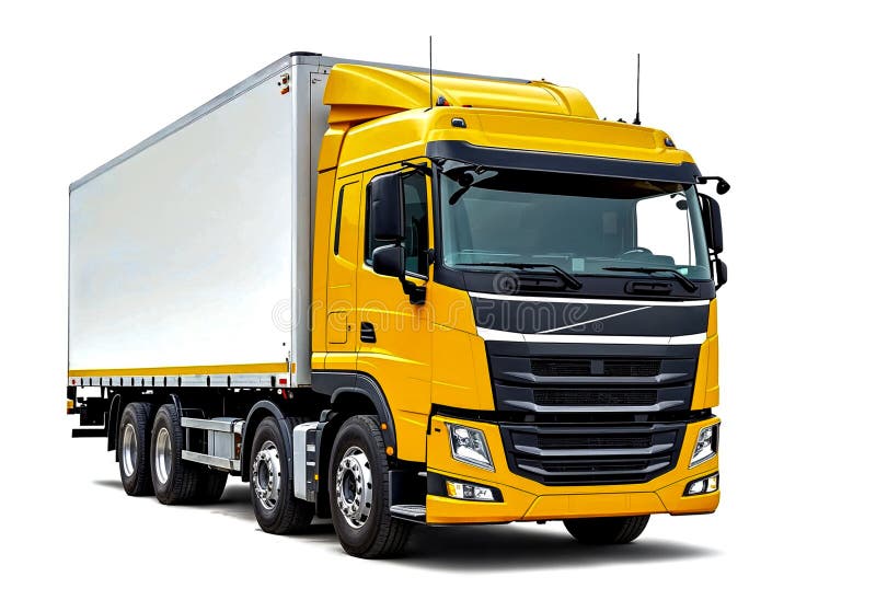 Truck Front View on Transparent or White Background Stock Illustration ...