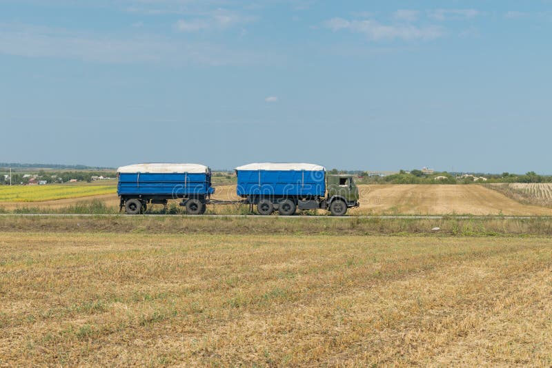 Truck with grain stock photo. Image of crop, truck, food - 101937186
