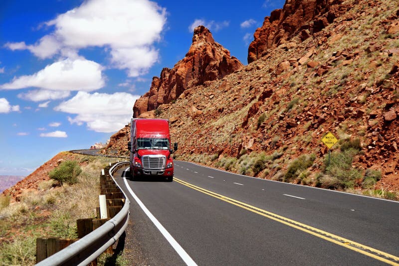 Truck on Highway stock image. Image of road, traffic - 92522695