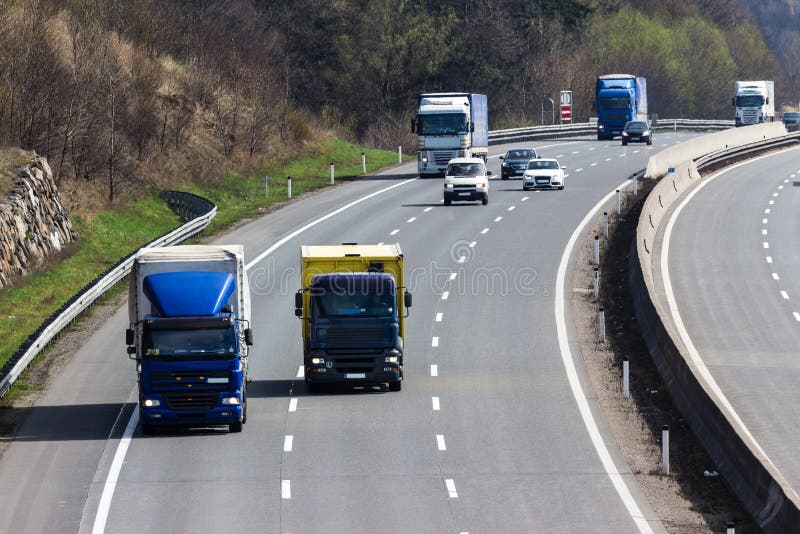 Truck on highway stock photo. Image of cargo, traffic - 53645654