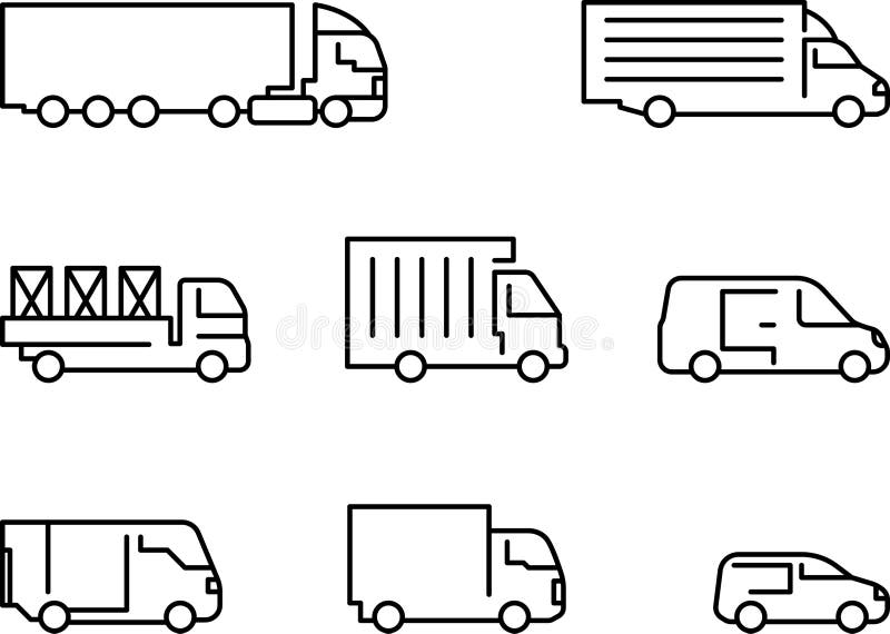 Truck Icon Freight, Delivery Symbol. Vector Illustration. Stock ...