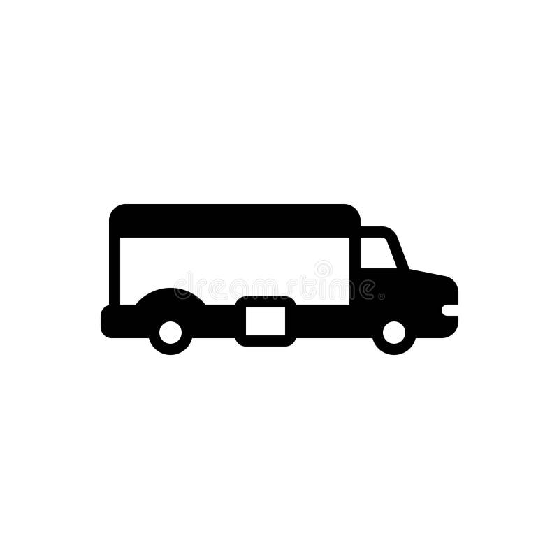 Black Solid Icon for Truck, Heavy Goods Vehicle and Transport Stock ...