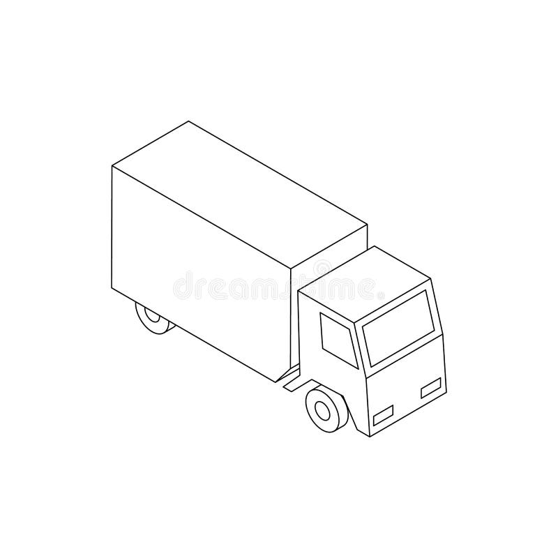Truck Icon, Isometric 3d Style Stock Vector - Illustration of ...