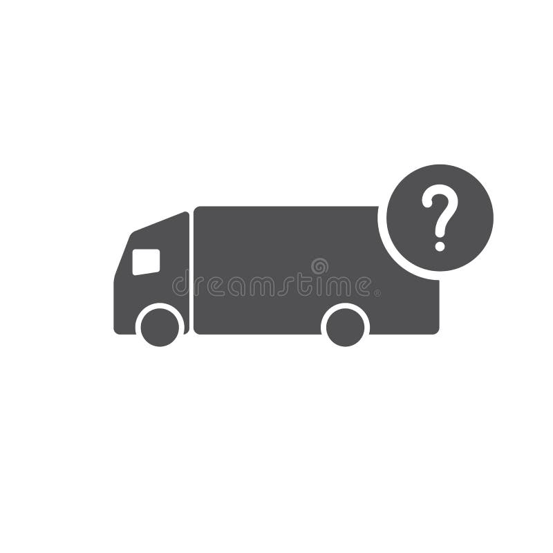 Truck Icon with Question Mark. Truck Icon and Help, How To, Info, Query ...
