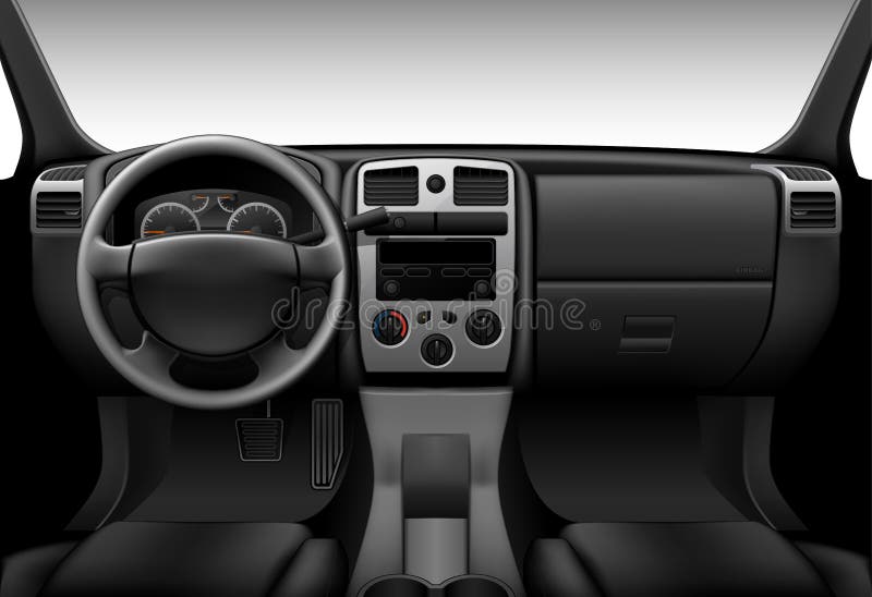 Dashboard - car interior stock vector. Illustration of odometer - 27300313