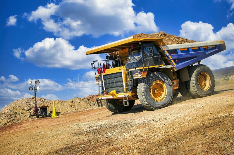 Truck Loaded with Kimberlite Going Down the Slope Stock Photo - Image ...