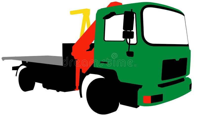 A Truck with a Loading Arm. EPS 10 Stock Vector - Illustration of dart ...