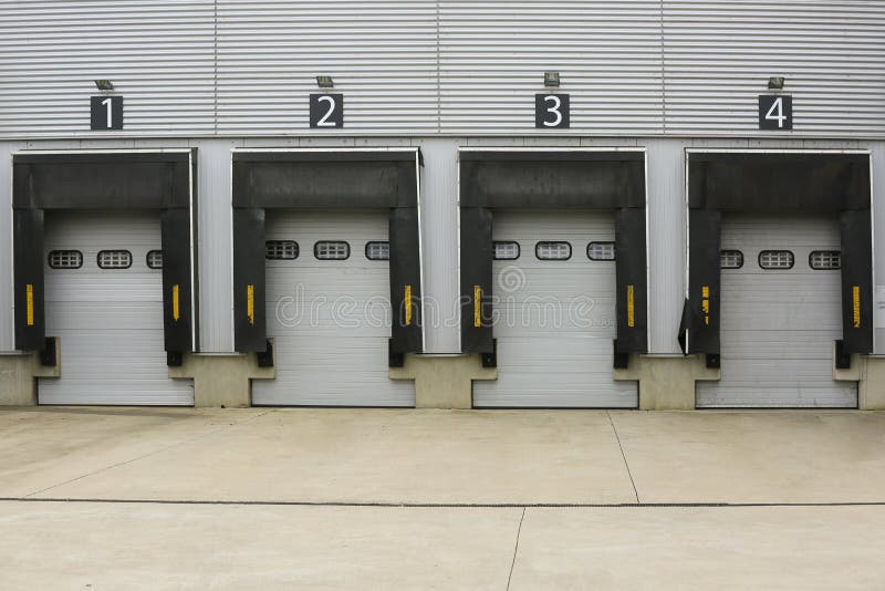 Truck Loading Ramp on a Warehouse Building Stock Image - Image of ...